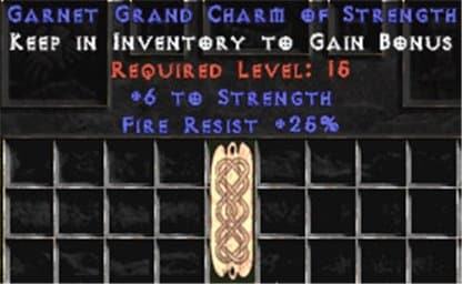 25 Resist Fire w/ 6 Str GC - West Non-Ladder - D2RPG.com