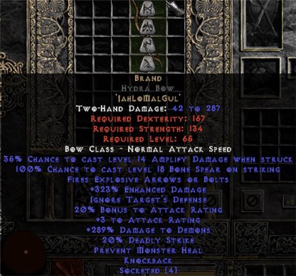 Brand Hydra Bow – 320-339% ED - East Non-Ladder - D2RPG.com